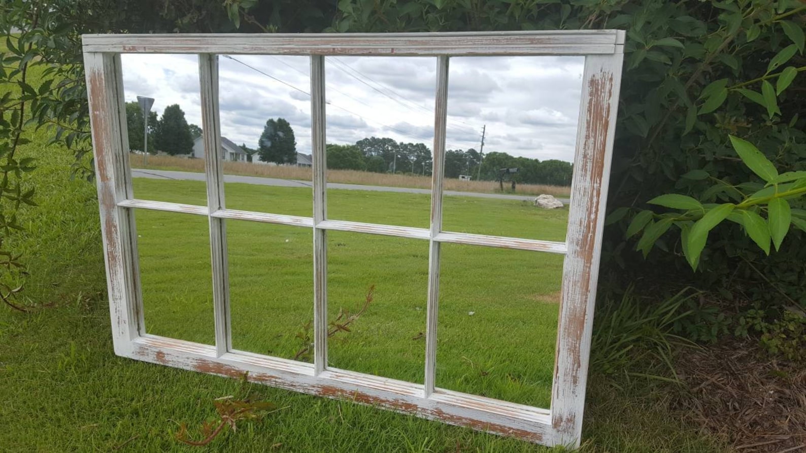 Vintage Antique Farm Window Sash Frame 8 Pane 36x27 Rustic | Etsy