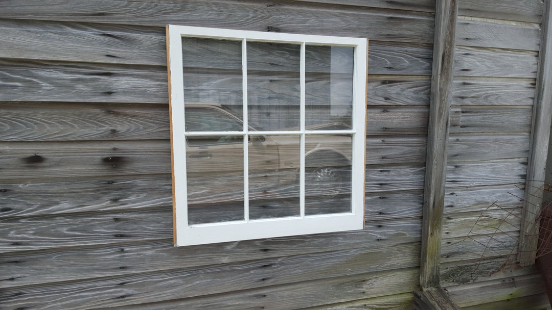 32 X 32 Six Pane Vintage Wood Window Sash Set of 2 No Glass With ...