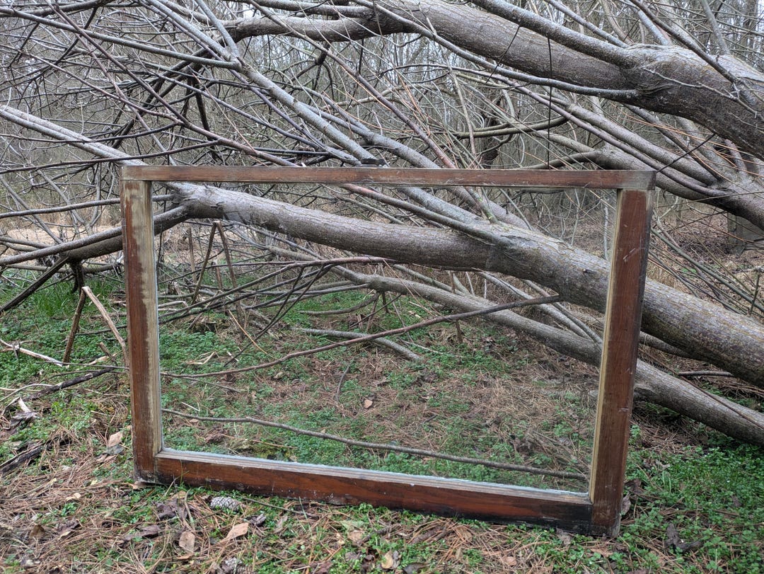 45x30 Large Single Pane Wavy Glass, Beautiful Antique Wooden Historic ...