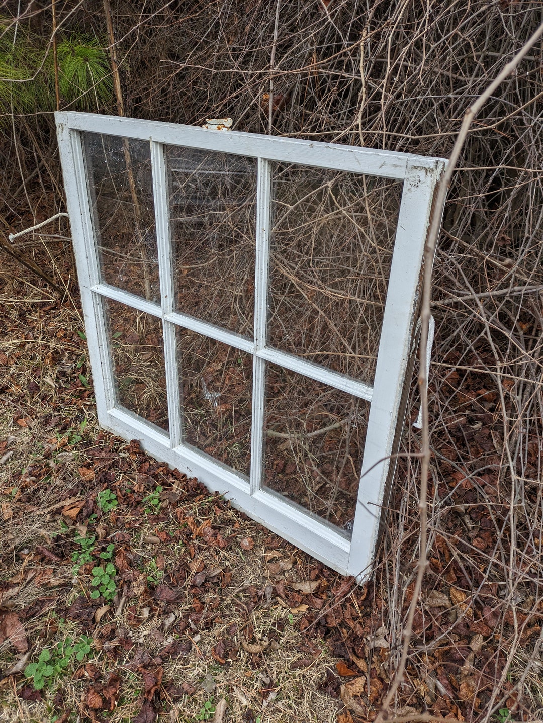 Vintage Antique Farm Window Sash Frame 6 Pane Very Old Rustic Wedding ...