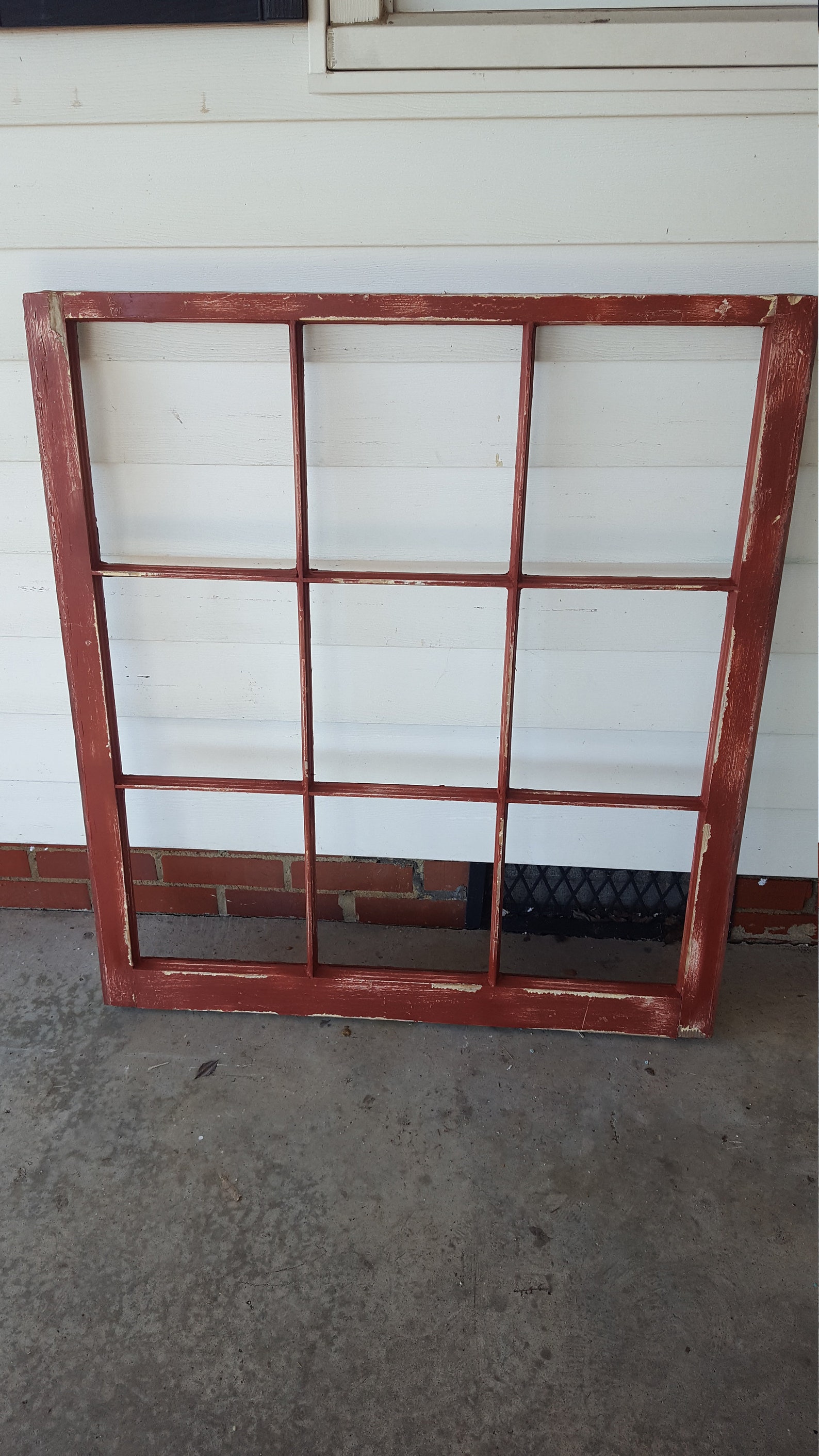 Vintage Authentic Reclaimed Antique Window Pane 9 Pane 40x32 | Etsy