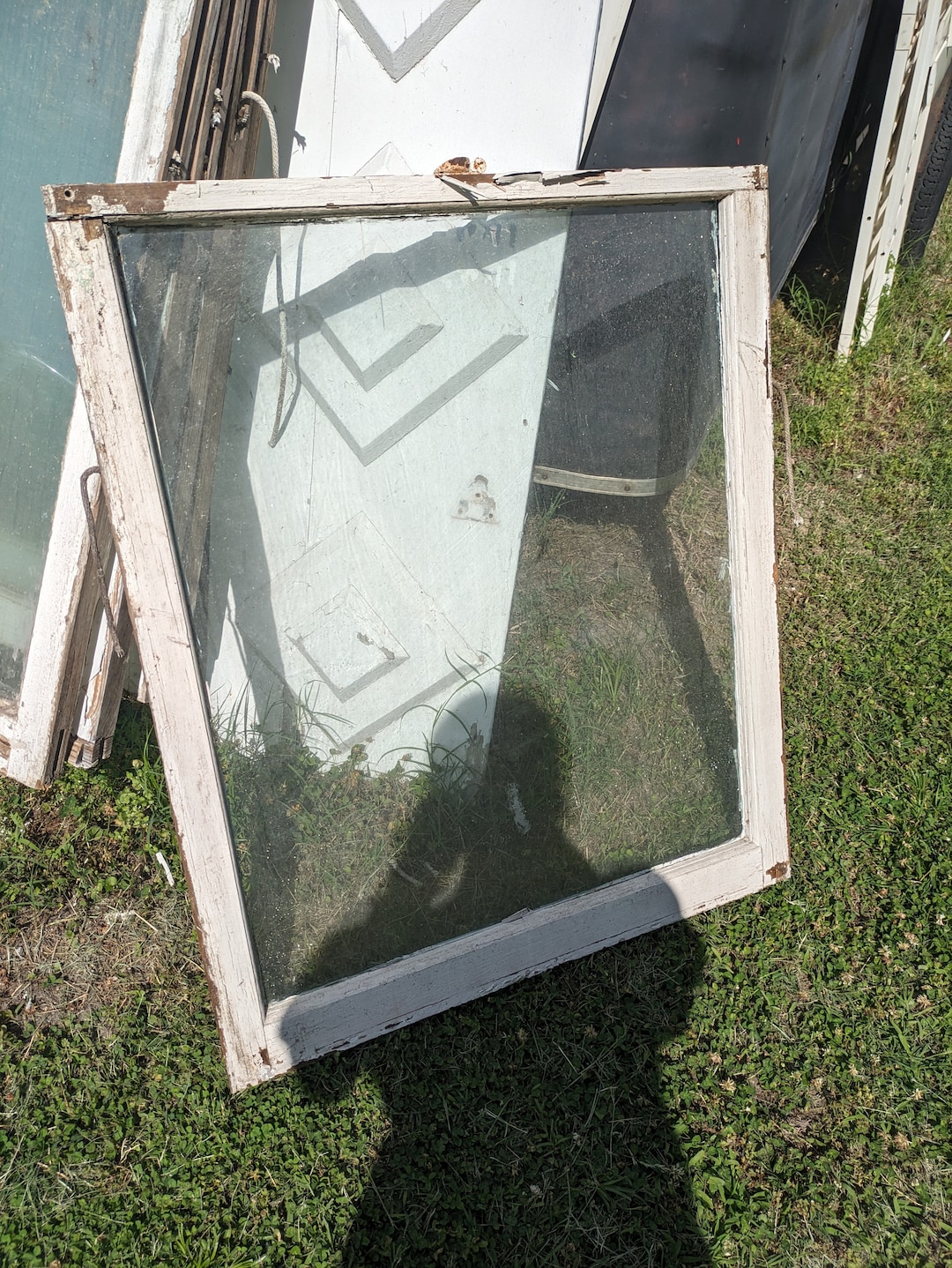 Wavy Melted Glass Pane, 1930s 32x32 Authentic Antique Glass Beautiful ...