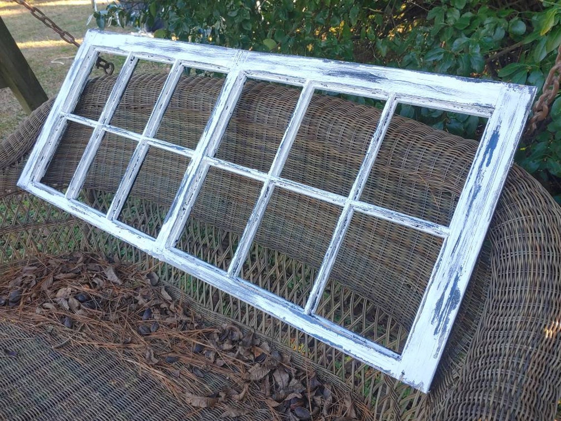 Custom Made 46 X 19 Door Window Architectural Salvage Window Black ...
