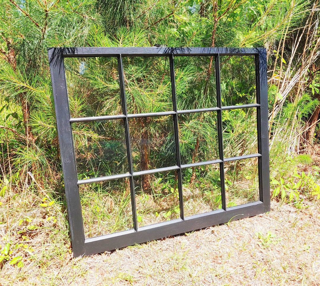 Architectural Salvage - Antique Farm Window Frame 12 Pane 34x36 Rustic ...