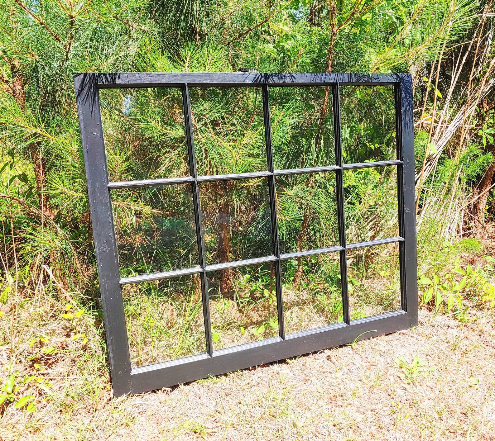 Architectural Salvage - Antique Farm Window Frame 12 Pane 34x36 Rustic ...