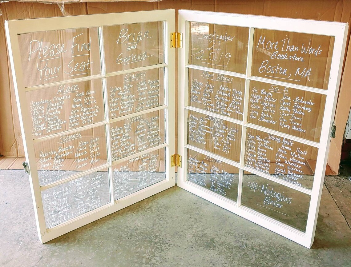 8 Pane Vintage Sash Antique Window Set Wedding Seating Chart - Etsy