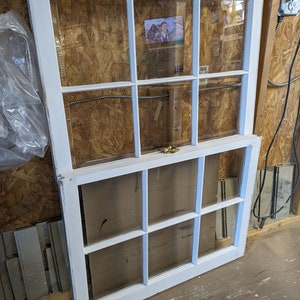 Complete Set Window Frame Sashes, Upper and Lower With Hardware ...