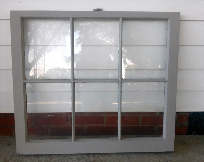 Vintage Unqiue Antique Window Frame 6 Pane Custom Painted - Etsy