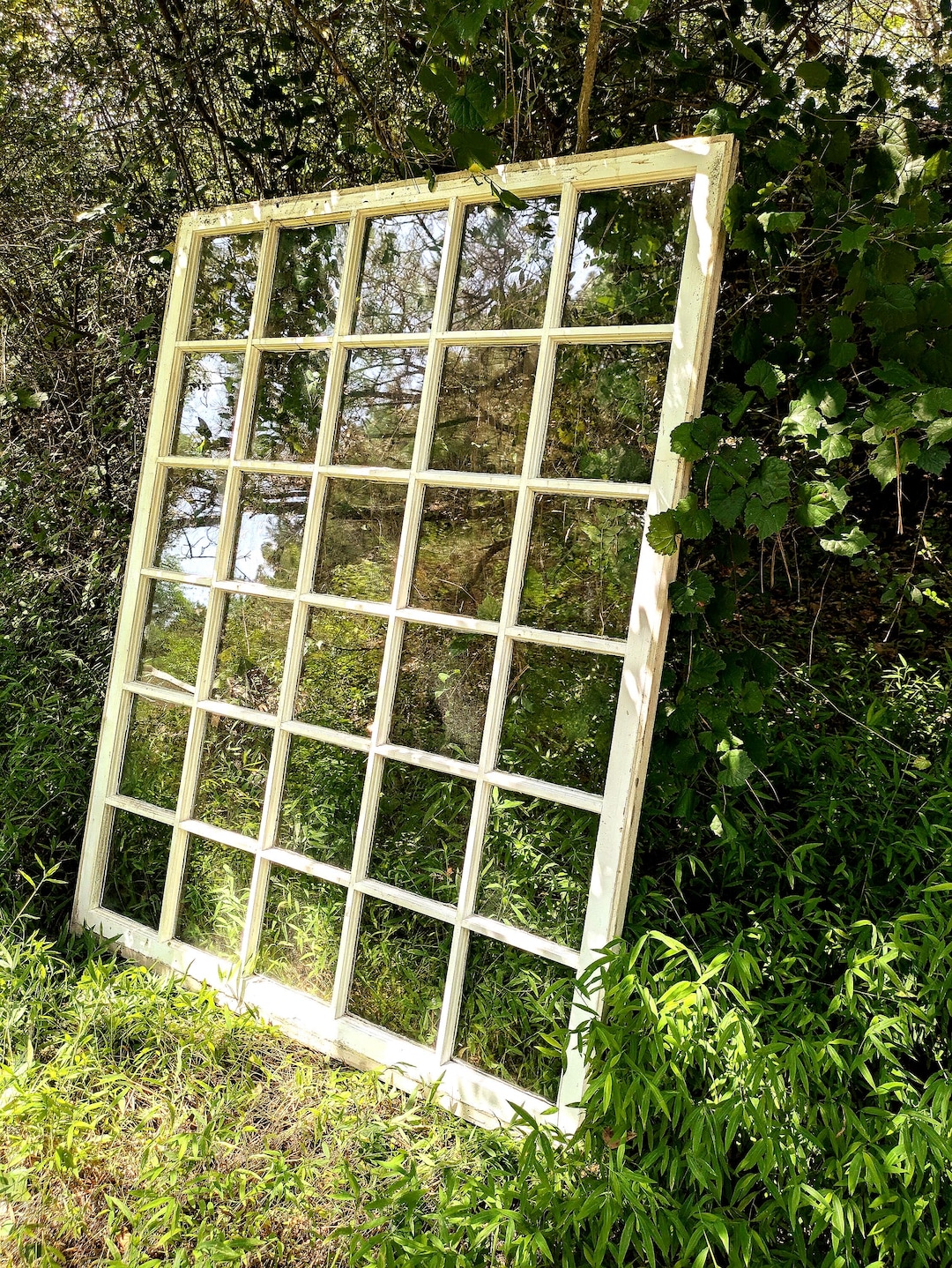 62x48 Very Large 30 Pane Picture Window Beautiful Antique Wooden Frame ...