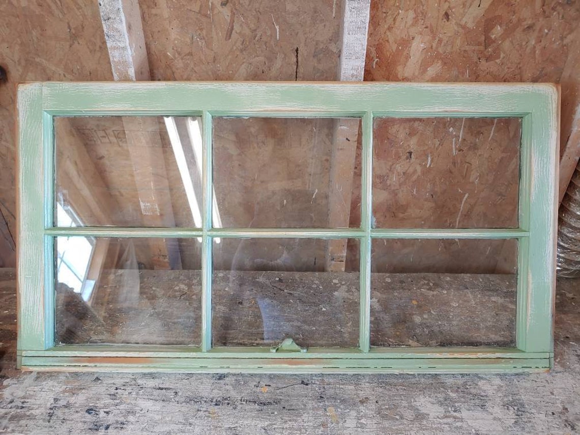 6 Pane Vintage Antique Wood Window Frame Sash 36x20 Light - Etsy