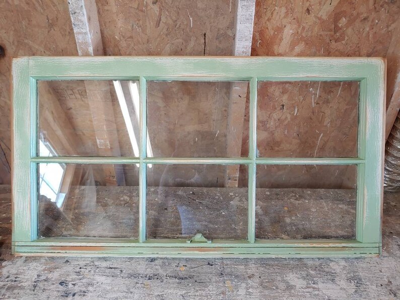 6 Pane Vintage Antique Wood Window Frame Sash 36x20 Light - Etsy