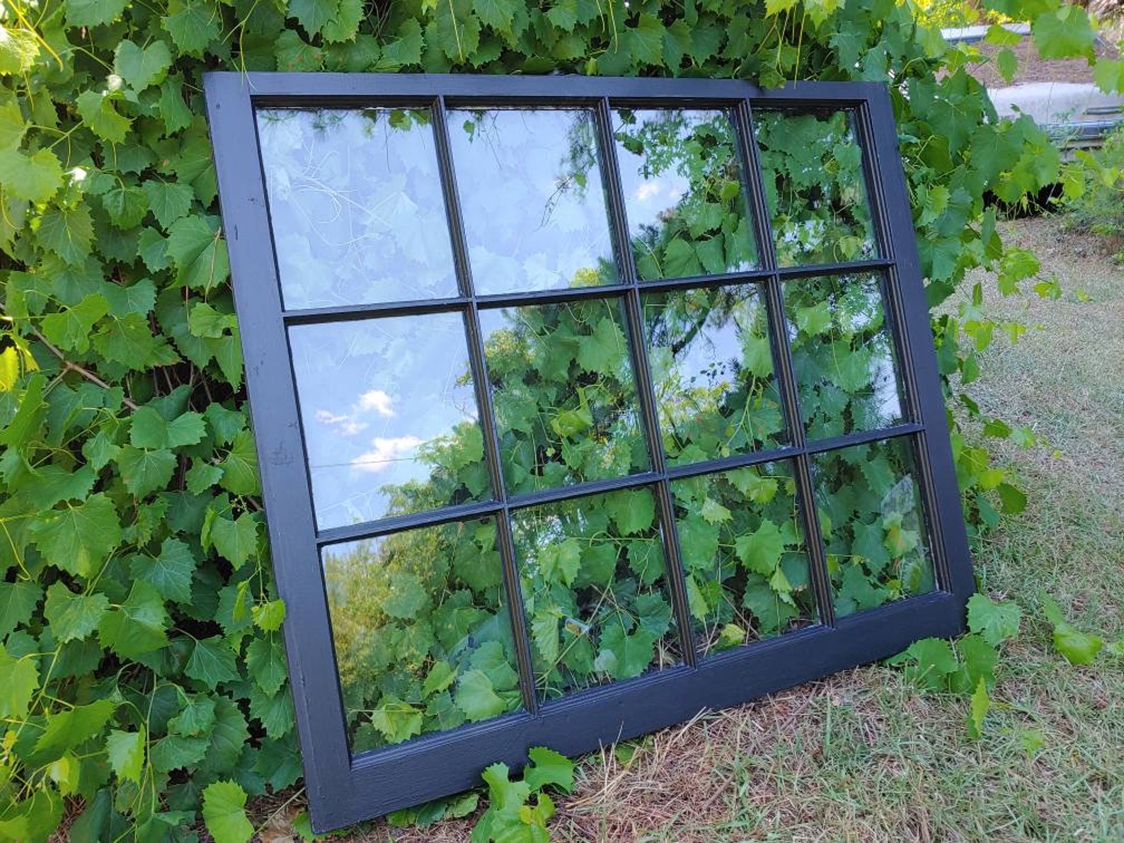 Architectural Salvage - Antique Farm Window Frame 12 Pane 34x36 Rustic ...