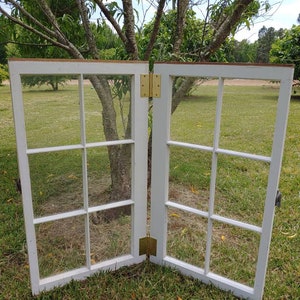 Vintage Antique Farm Window Sash Frame 6 Pane 32x20 Wedding Set Seating ...
