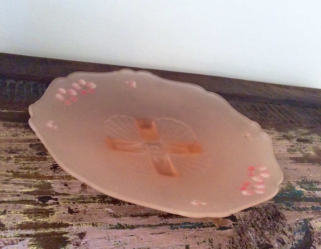 Vintage 1930s Lancaster Glass Hand-painted Carol Pattern - Etsy