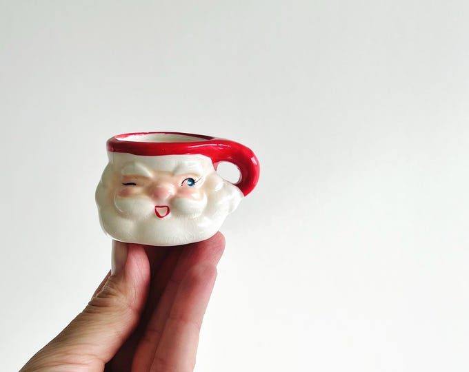 Vintage Ceramic Santa Mugs | Mid-century Holt Howard Winking Santa ...
