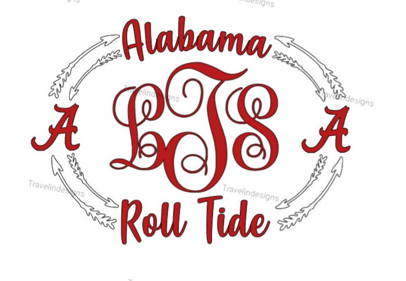 Alabama Decal Custom Personalized Initials - Etsy