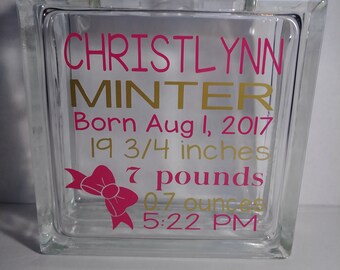 Glass Block Bank - Etsy