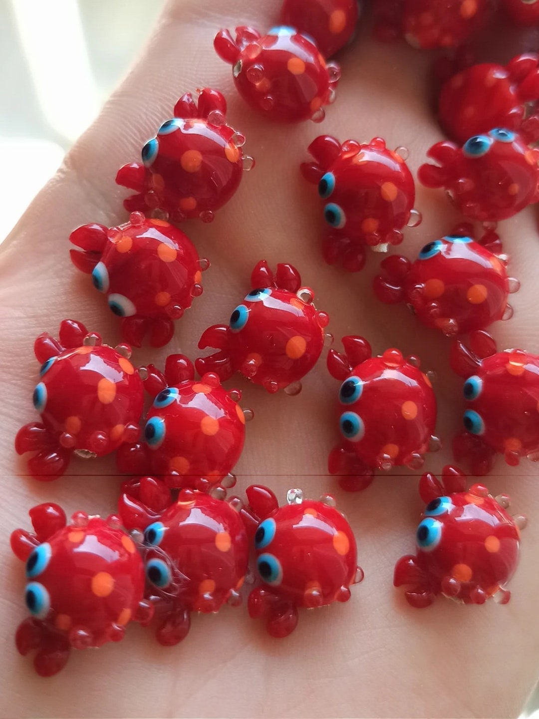 Lampwork Crab Beads Set of 2 - Etsy