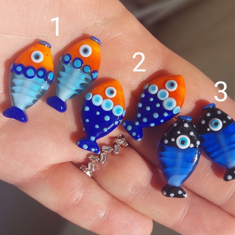 Glass Fish Beads - Etsy