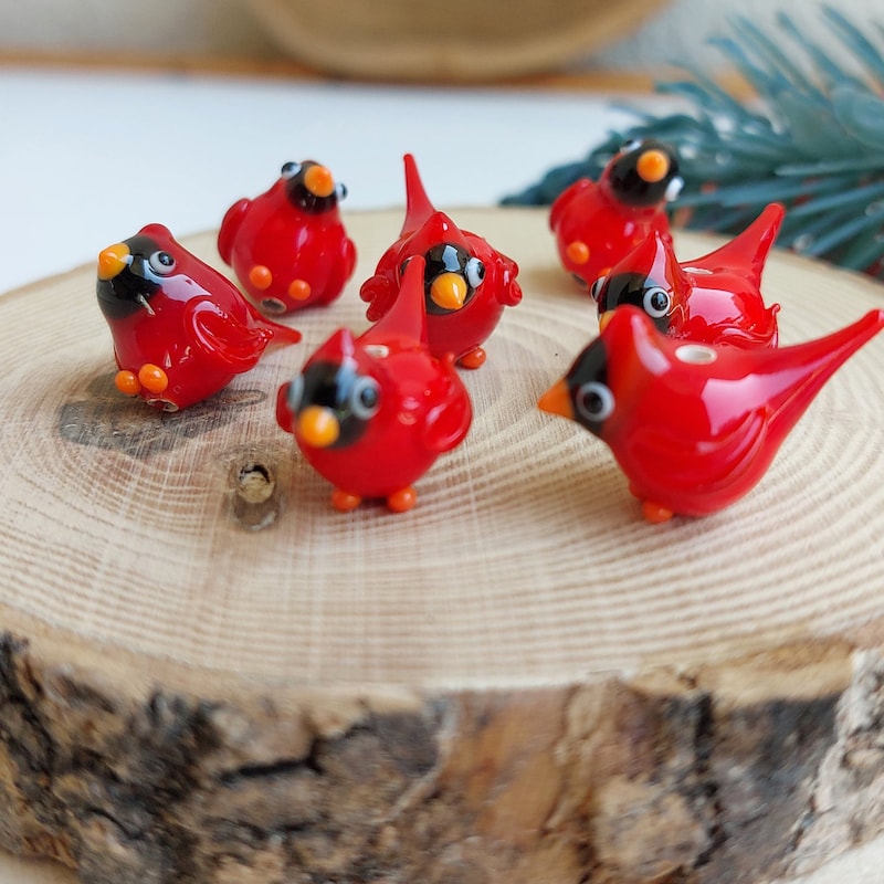 Cardinal Bead - Etsy