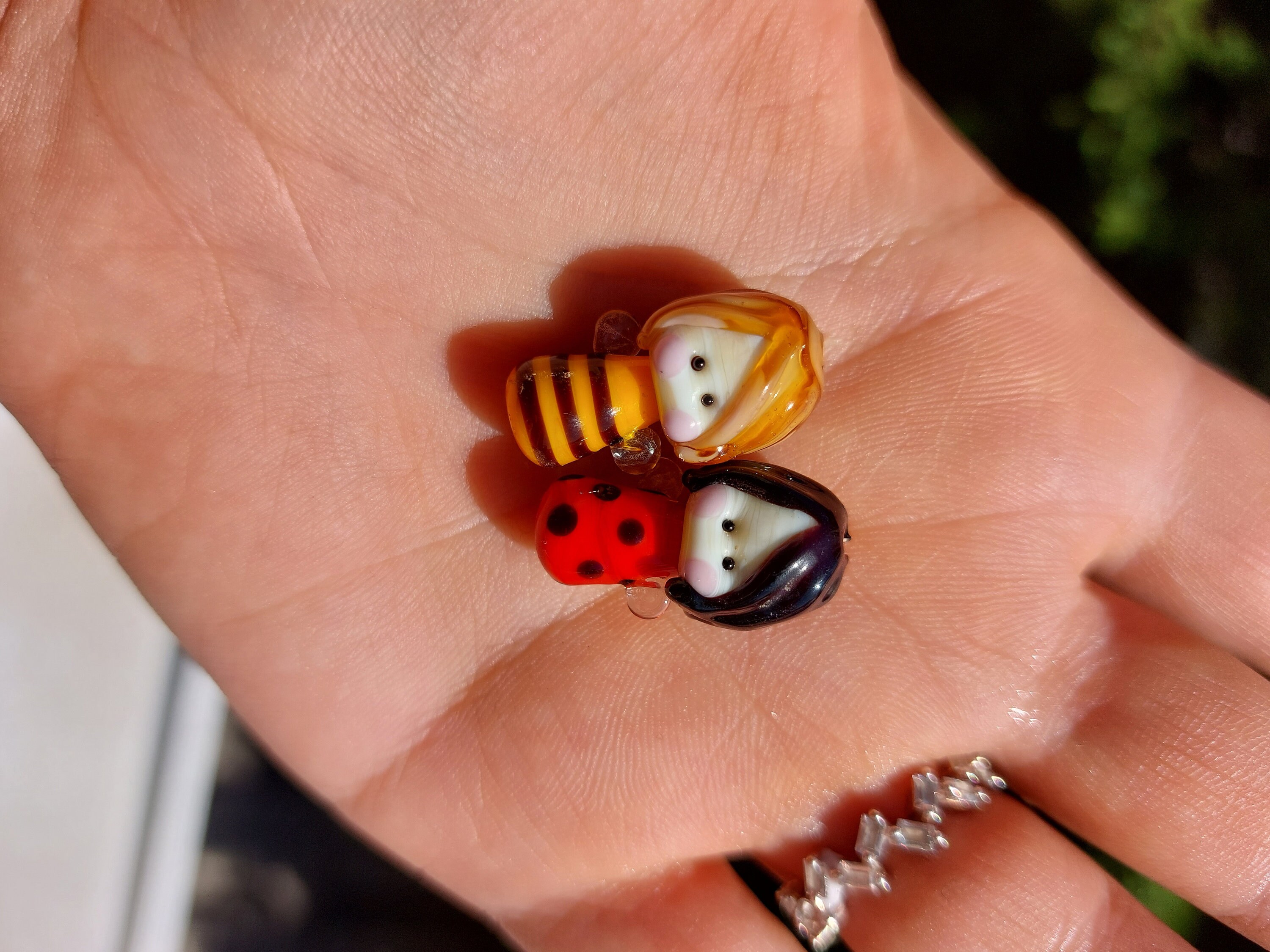Lampwork Bumble Bee and Ladybug Fairy Angel Beads - Etsy