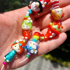 Lampwork Fairy Angel Bead Set of 6 - Etsy