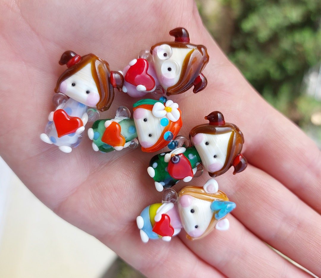 Lampwork Murano Fairy Angel Beads, Glass Fairy Figurine, Fairy Angel ...