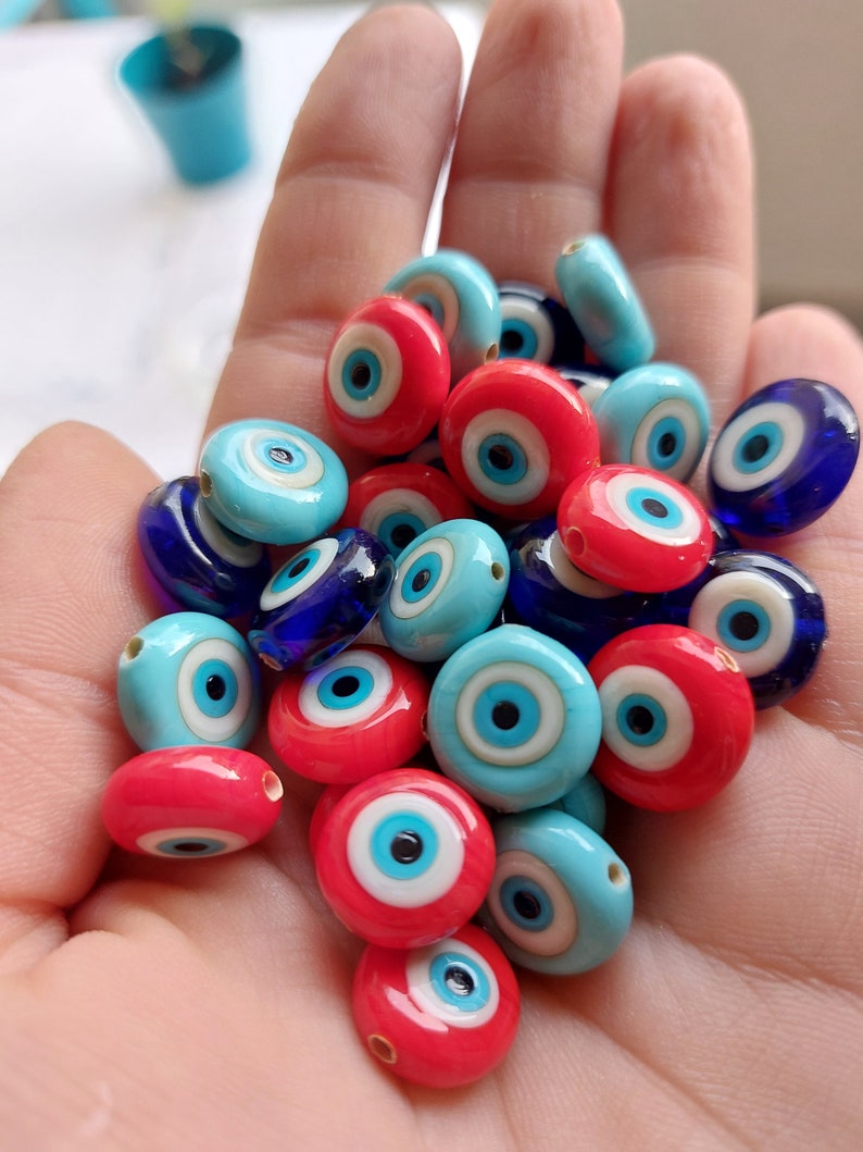 Chakra Rainbow Evil Eye Set of 7 Lampwork Beads - Etsy