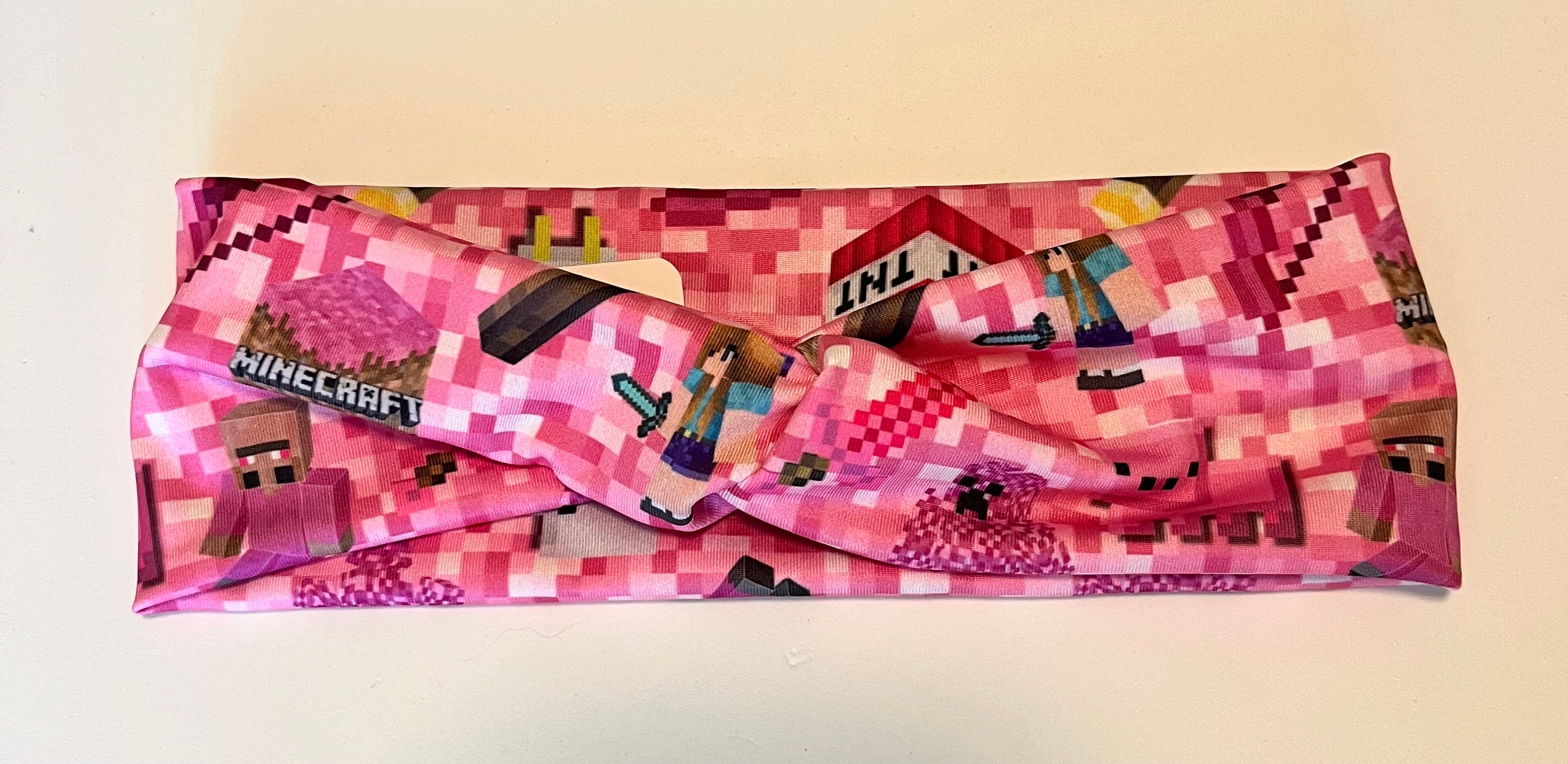 Minecraft Pink Twisted Knot Headband Infant Child & Adult - Etsy