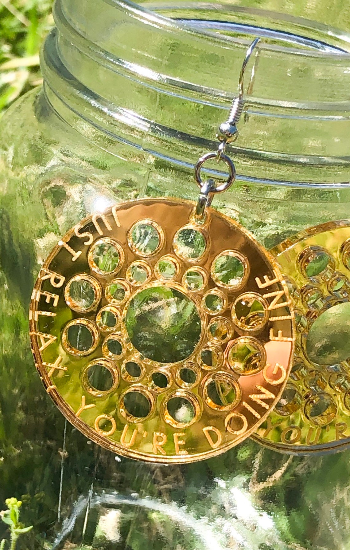 Strange Design Acrlyic Mirror Dangle Earrings - Etsy