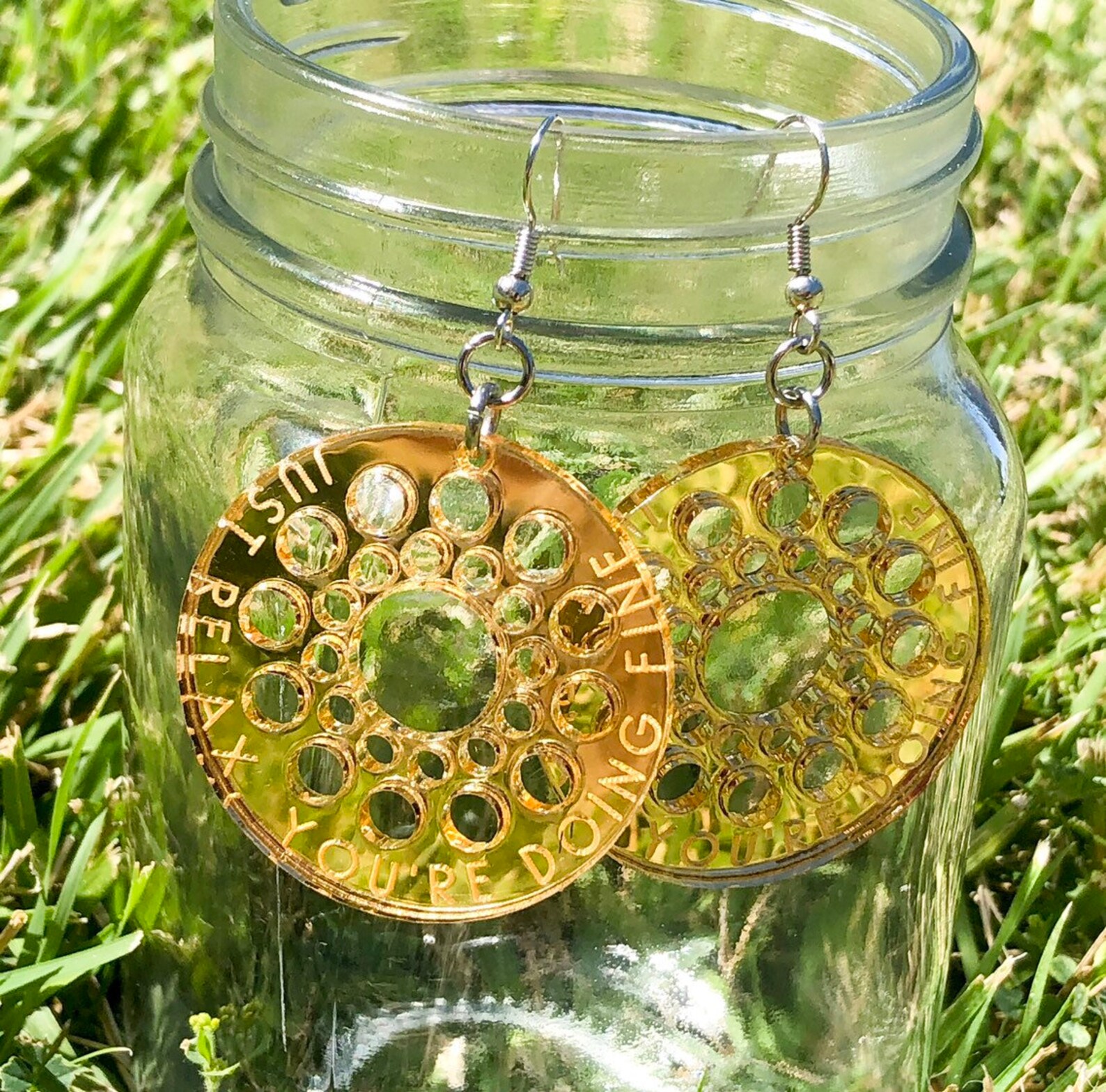 Strange Design Acrlyic Mirror Dangle Earrings - Etsy