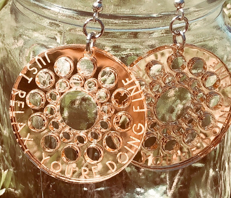 Strange Design Acrlyic Mirror Dangle Earrings - Etsy