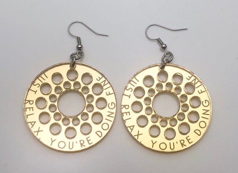 Strange Design Acrlyic Mirror Dangle Earrings - Etsy