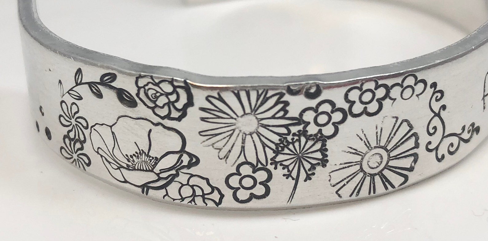 Fluffhead Hand Stamped Metal Cuff Bracelet FREE SHIPPING - Etsy
