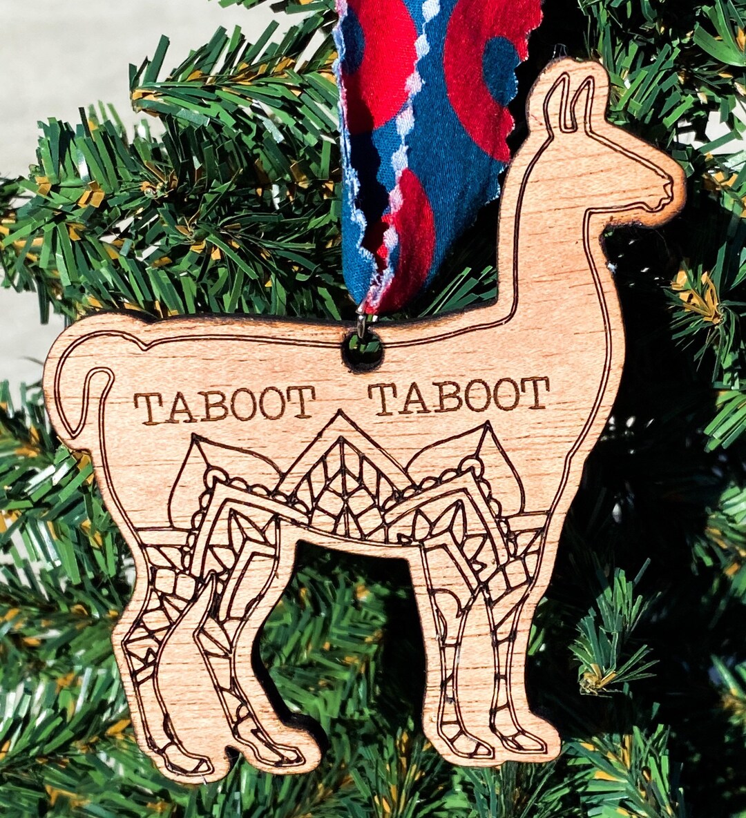 Taboot Taboot Llama Lasered Wooden Ornament - Etsy