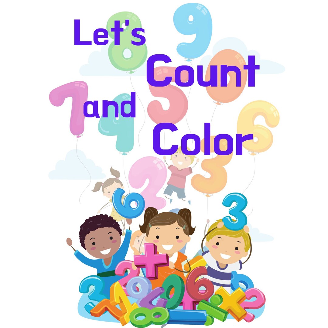 Let's Count and Color Coloring Activity Book - Etsy