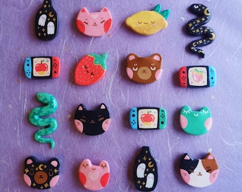 Polymer Clay Pins | Etsy