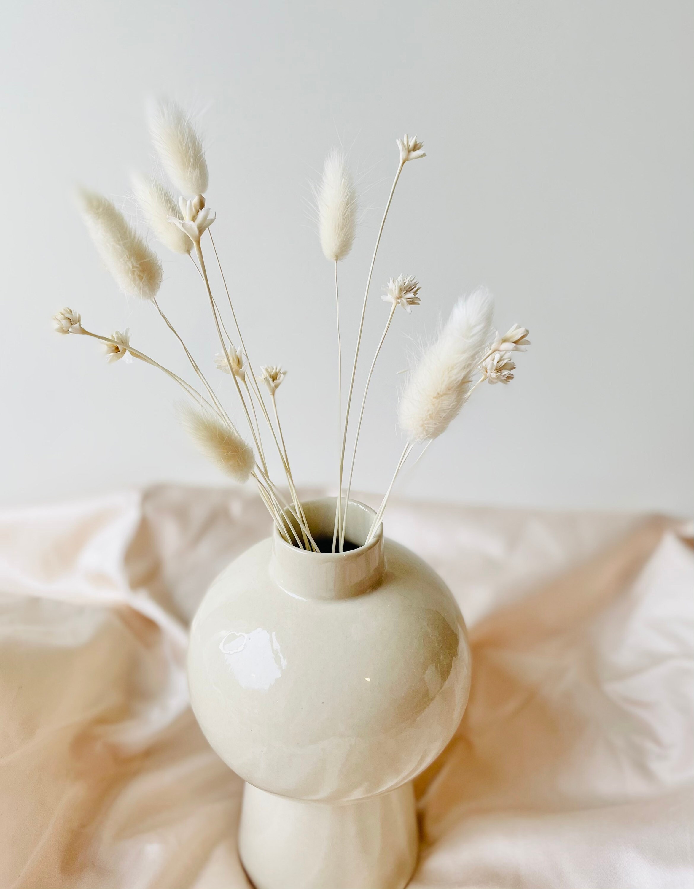 Small vase dried flowers arrangement flower bouquet White | Etsy