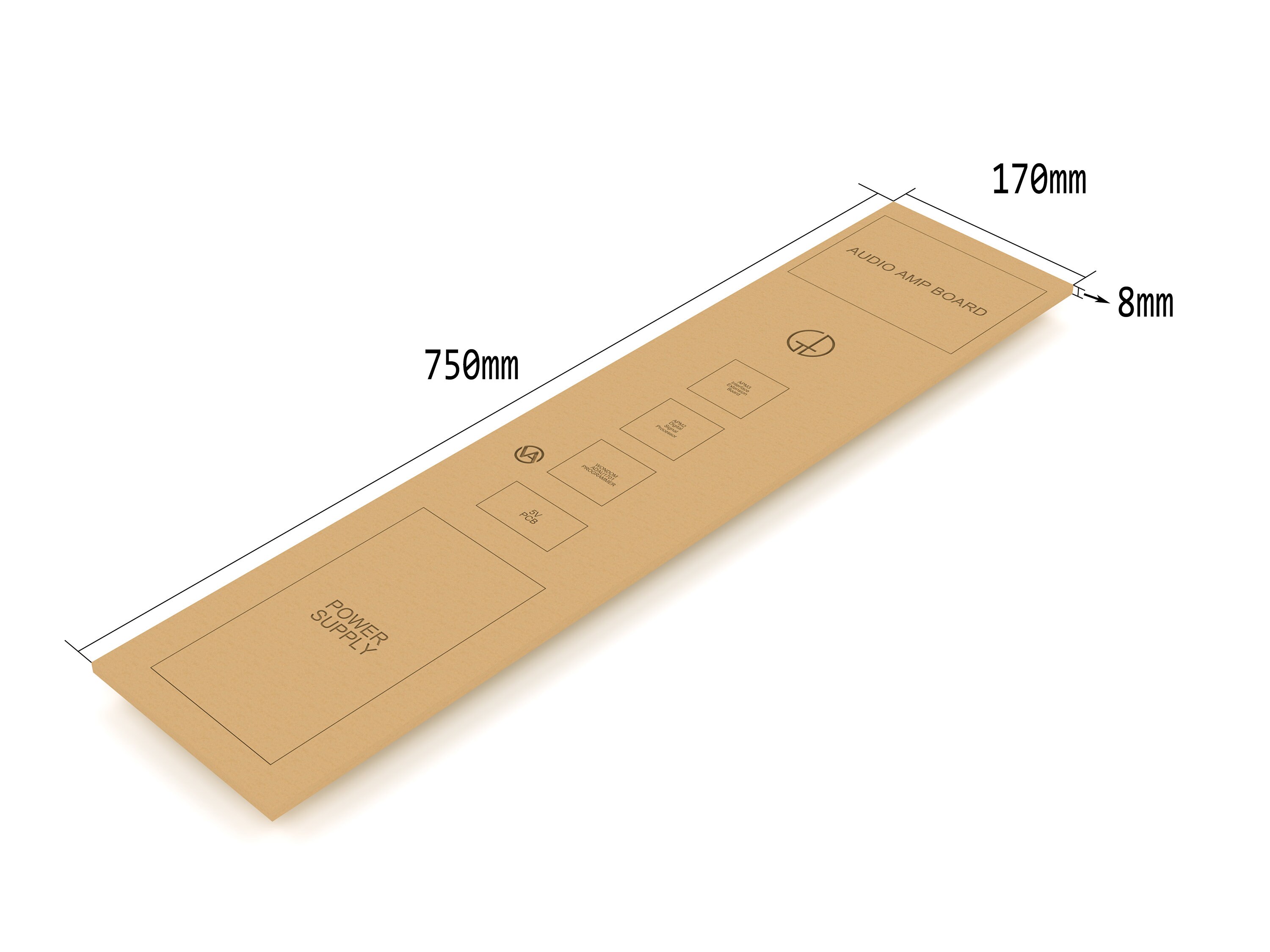 MDF Wood Panel for 3 Way Amplifier With Dsp Sigma DIY Wondom PAIR - Etsy