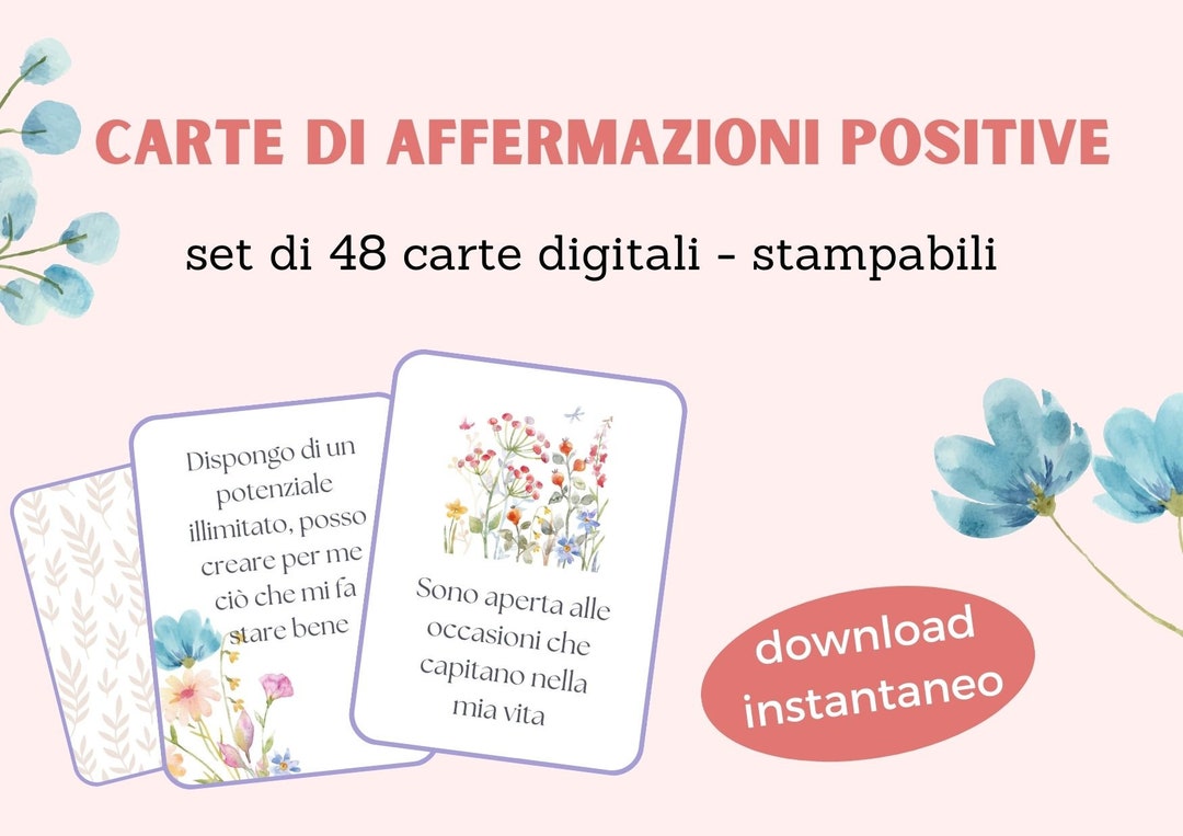 Printable Motivational Positive Affirmations Cards - Etsy