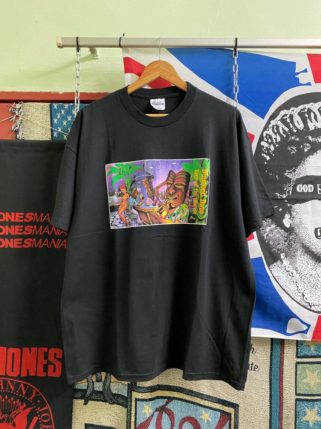 Y2K Diamond Dave Tour of the Worlds Van Halen Rock Band T-shirt - Etsy