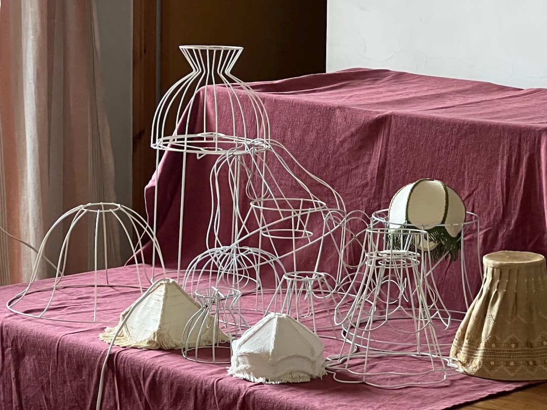 1 Scandinavian Vintage Lamp Shade Frame Wire Frame Wireframe - Etsy