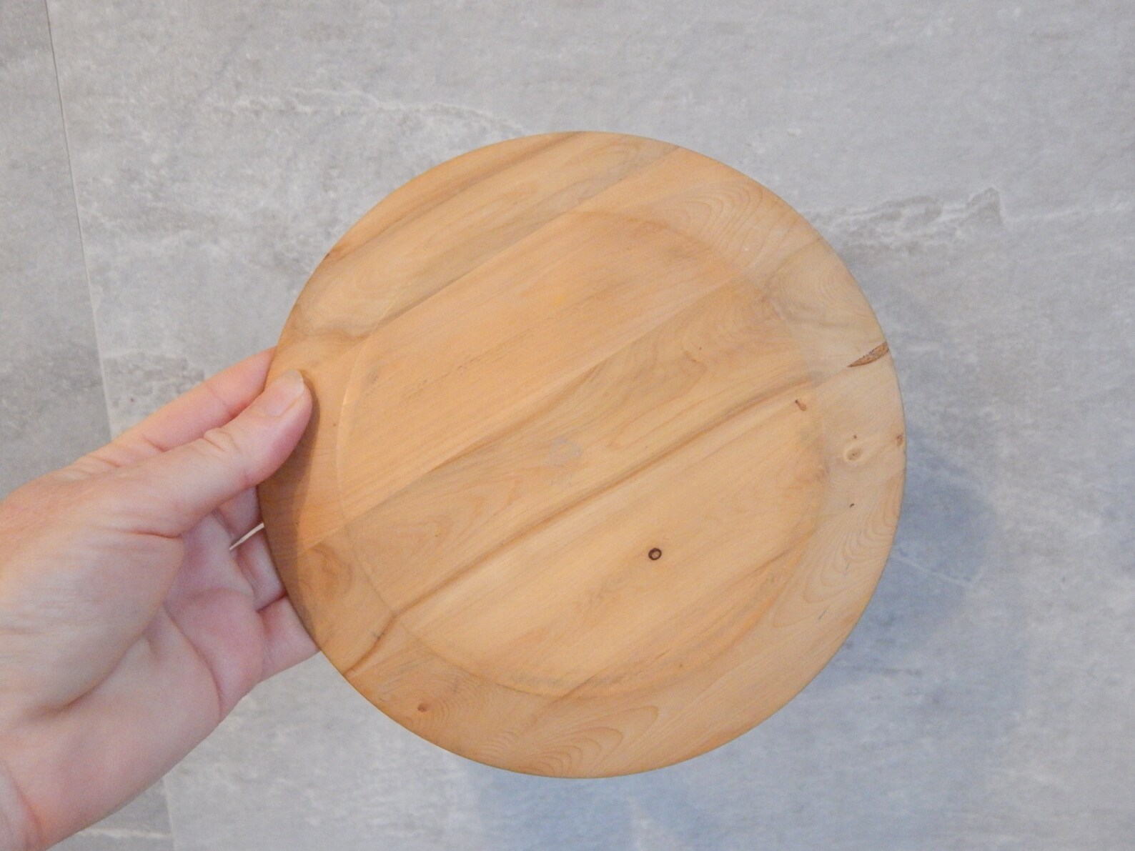 Set of 2 Juniper Wood Cake Plate Rustic Wood Serving Platter Handmade ...