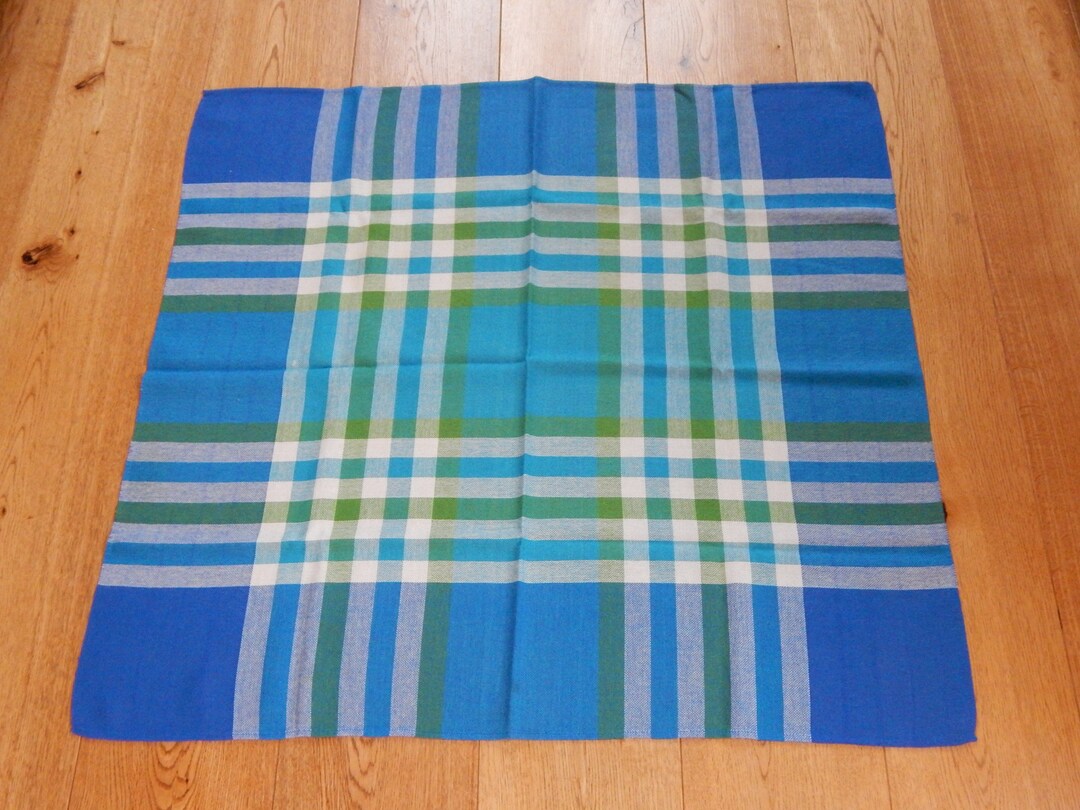 Scandinavian Vintage Almedahls Tablecloth 70s Swedish Table Cloth Blue ...