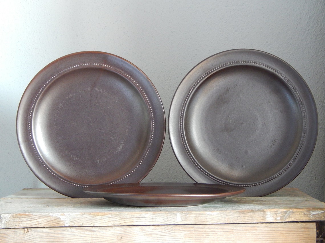 Scandinavian Vintage Höganäs Keramik Shocolate Brown Plate Hoganas ...