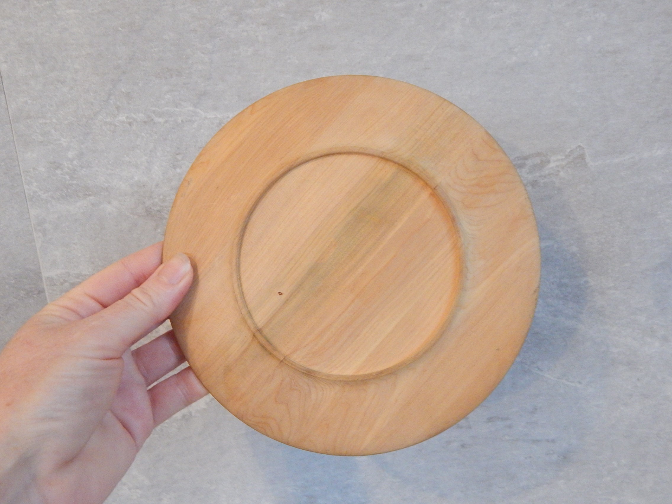 Set of 2 Juniper Wood Cake Plate Rustic Wood Serving Platter Handmade ...