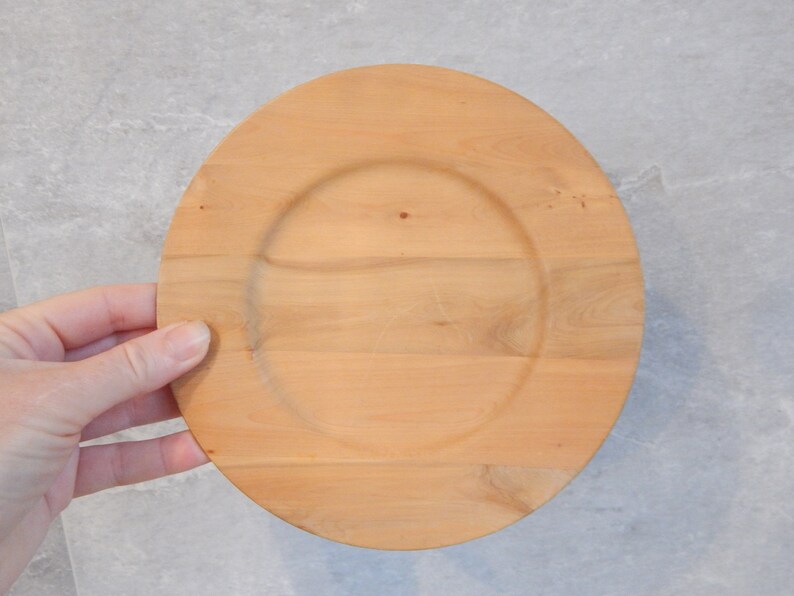Set of 2 Juniper Wood Cake Plate Rustic Wood Serving Platter Handmade ...