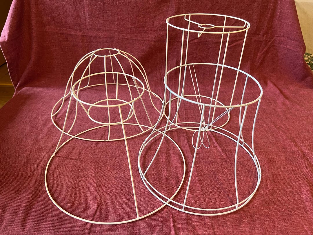 1 Scandinavian Big Vintage Lamp Shade Frame Wire Frame Wireframe - Etsy