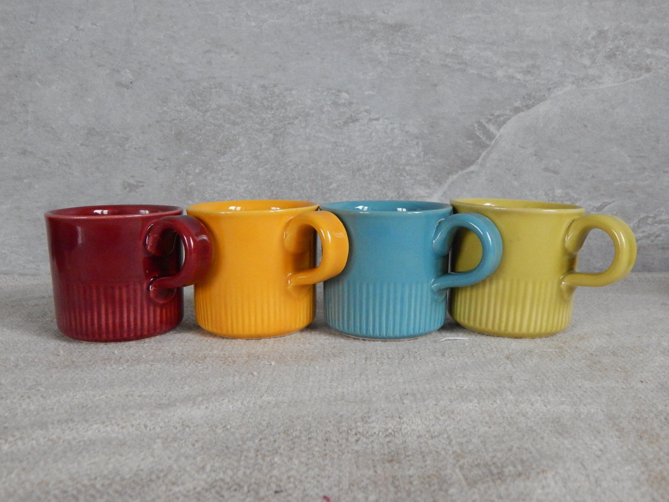 Set of 4 Scandinavian Vintage Small Cups Sweden Bo Fajans 60 Years - Etsy