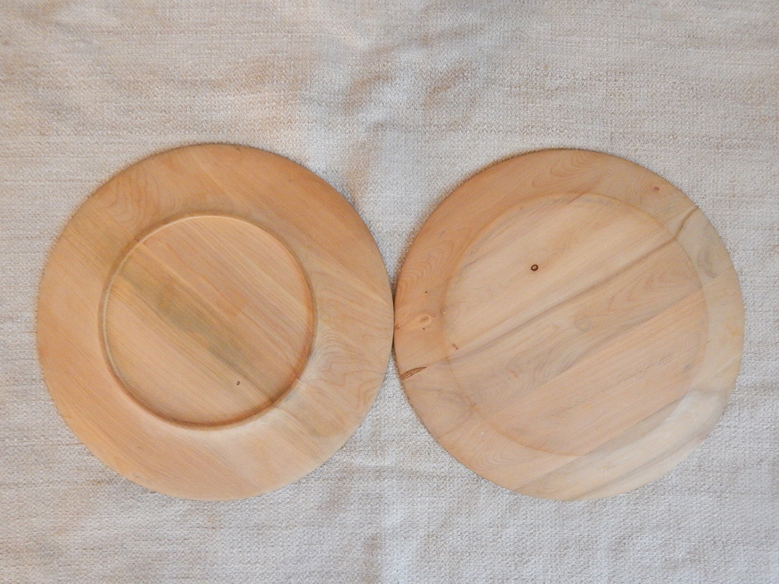 Set of 2 Juniper Wood Cake Plate Rustic Wood Serving Platter Handmade ...